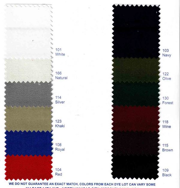 Khaki Color Chart Fabric
